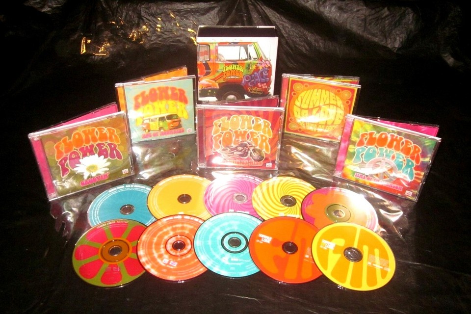 Rare! TIME LIFE 20 CD Set MALT SHOP MEMORIES + FLOWER POWER 50s 60s 70s ...