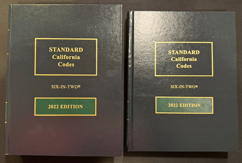 LexisNexis Six-in-Two Standard California Codes 2022 2 Book Set Law, HC ...