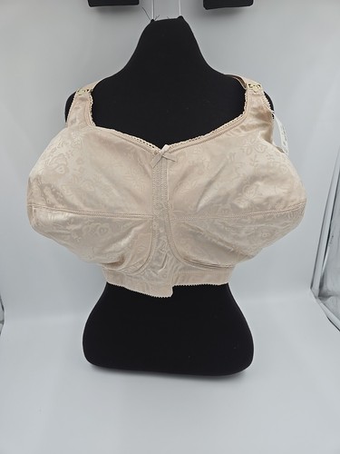 Vtg NWT Goddess Style 110 Bra Beige Floral Size 52 FF USA No Underwire ...