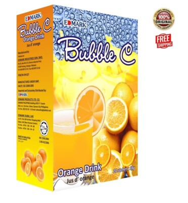 Edmark Bubble Vitamin C Instant Orange Drink Beverage Refreshing Energy 18g X 20 | eBay