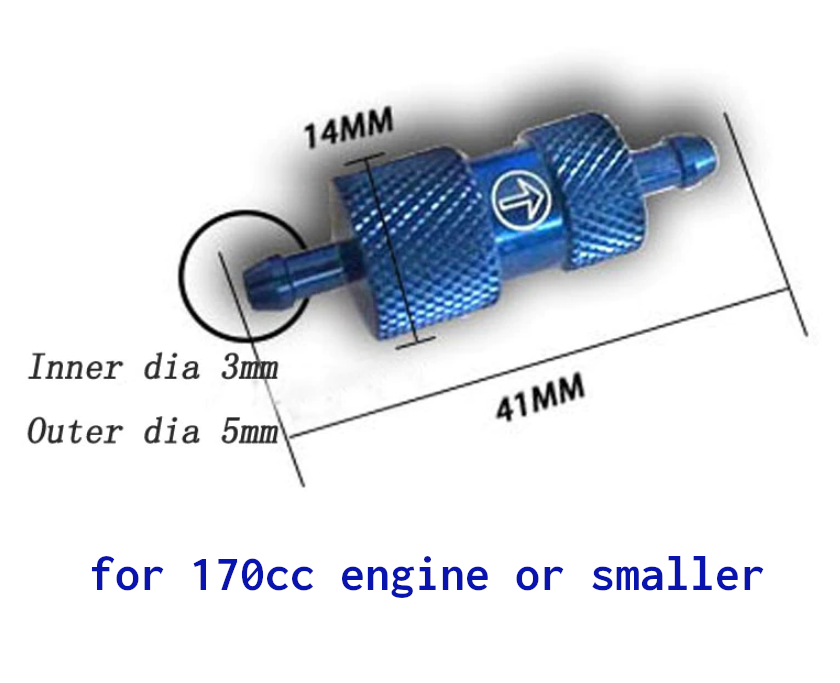 DLE Engine 3mm/ 5mm Fuel Tank Oil Filter Fitting Pick Up Clunk for RC ...