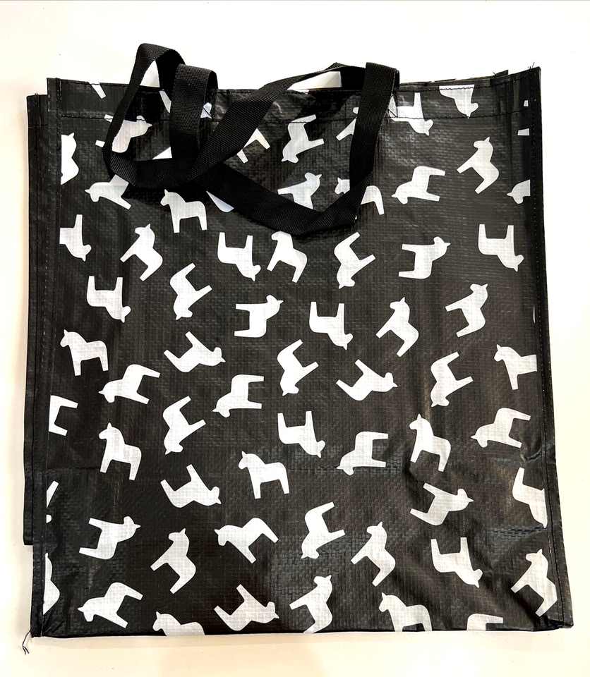 Ikea Hasthage Shopping Bag, Dala Horse Black White 15x6x16 ½ ", NEW | eBay