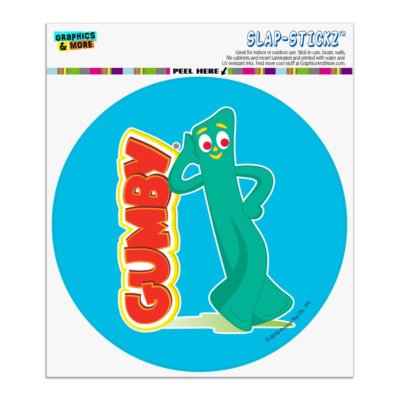 Gumby Leaning on Logo Automotive Car Window Locker Circle Bumper ...