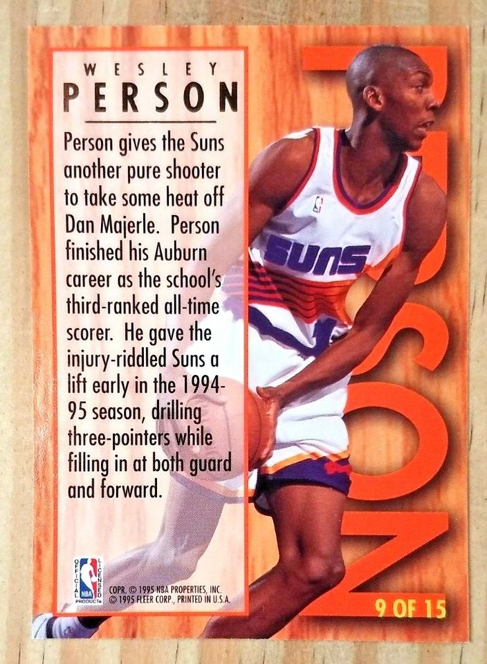 1994-95 FLEER ULTRA WESLEY PERSON ALL-ROOKIE CARD#9 NM-MT AUBURN SUNS ...