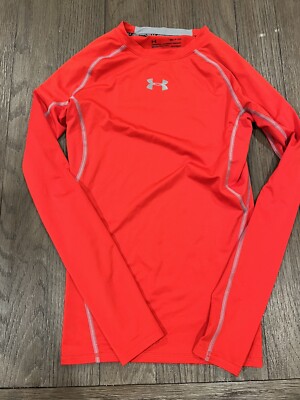 Mens Jock Under Armour Spandex Compression Long Sleeve Shirt red Small ...