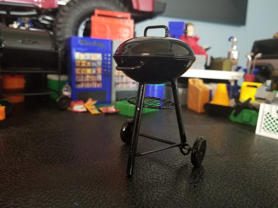 RC Scale BBQ Charcoal Barbecue Grill Rock Crawler Truck Dollhouse Mini ...