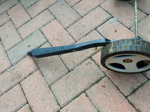 Bosch Rotak 36 R Lawn Mower part Rear Wheels & Height Adjustment Beam ...