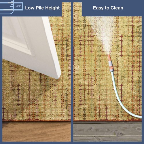 Marina Indoor/Outdoor Power Loomed Synthetic Blend Durable Area Rug ...