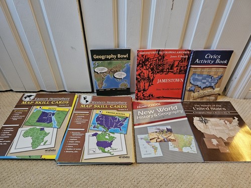 Abeka Books Map Skill Cards Geography History Book Lot | eBay