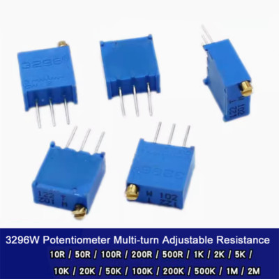3296W Potentiometer Multi-turn Adjustable Resistance 501/202/101/102 ...