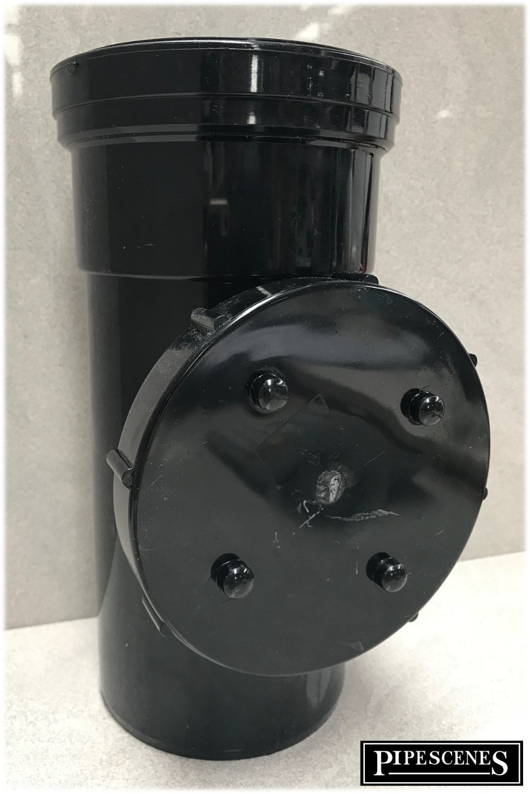 Soil Pipe Access Rodding Point Inspection Eye 110mm Black Single Socket ...