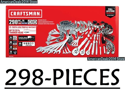 298 Piece - Craftsman SAE & Metric Polished Chrome Mechanics Tool Set ...