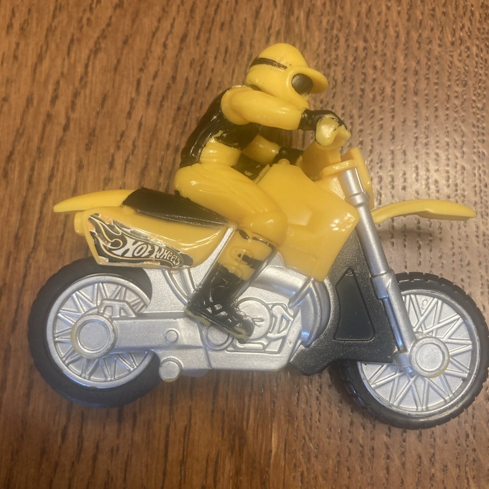 Hot Wheels Friction Yellow Racing Motorcycle Mattel | eBay