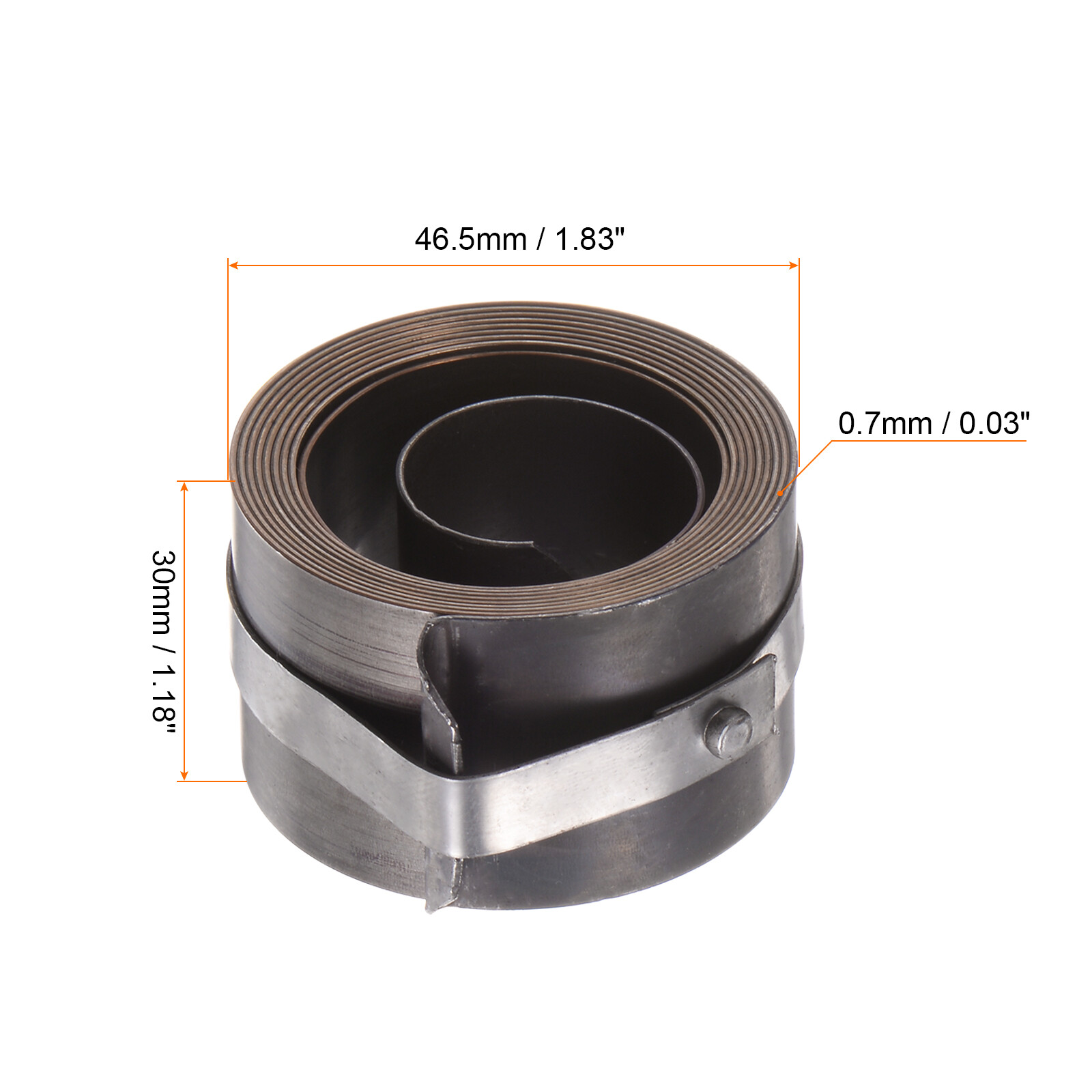 Drill Press Return Spring 46.5 x 30 x 0.7mm Quill Spring Feed Return ...