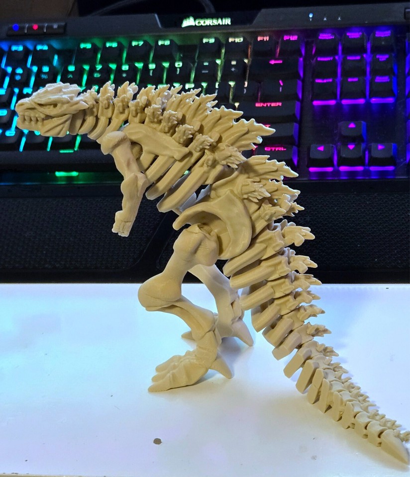 3D Printed Godzilla Skeleton – Highly Detailed & Articulated Model | eBay