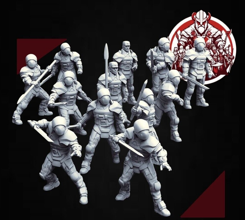 Atreides - Duke Warriors / Dune Imperium 3D Printed Fantasy Miniature ...