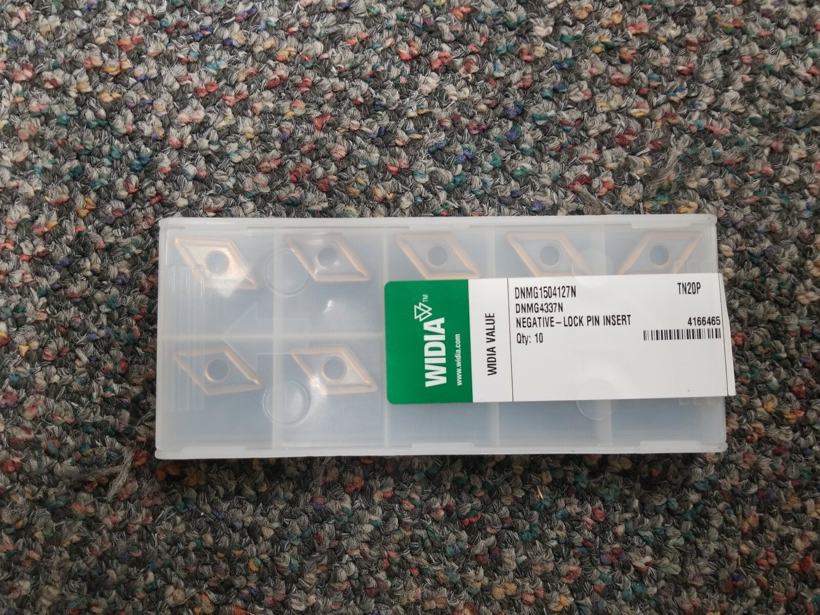 WIDIA Negative-Lock Pin Insert TN20P DNMG1504127N (10Pack) - Widia ...