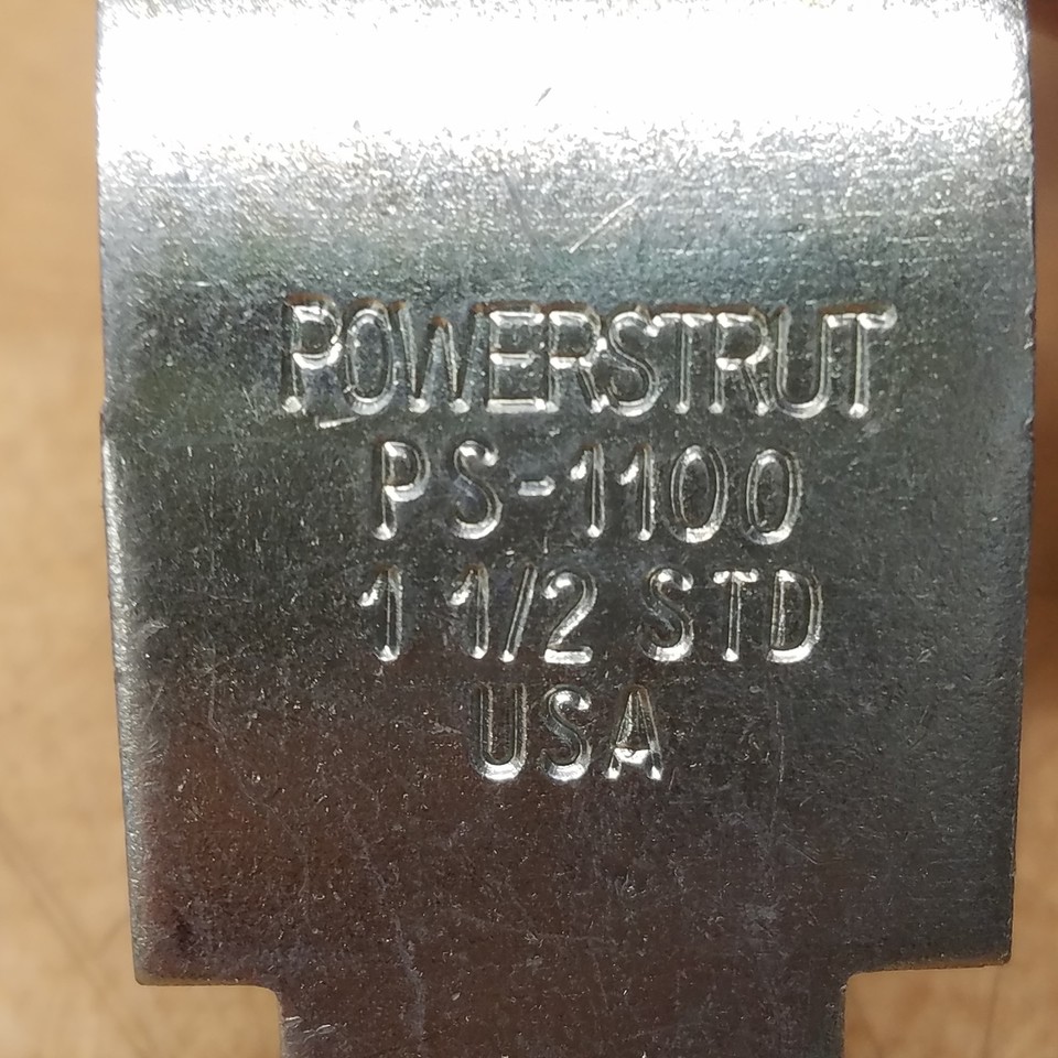 Power Strut PS 1100 1-1/2 EG Pipe Clamp, 1-1/2", IMC/GRC, Electro ...