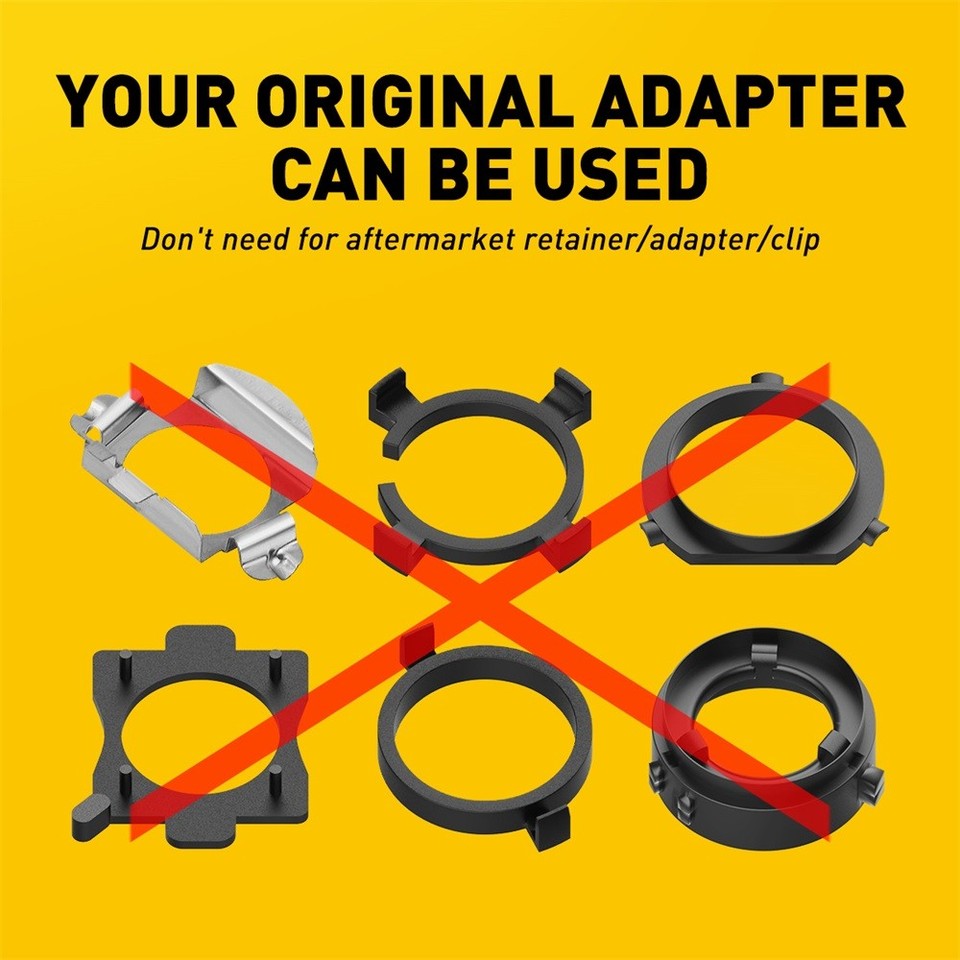 AUXITO LED High/Low Beam Conversion Kit H7 Bulbs Super Bright 6500K ...