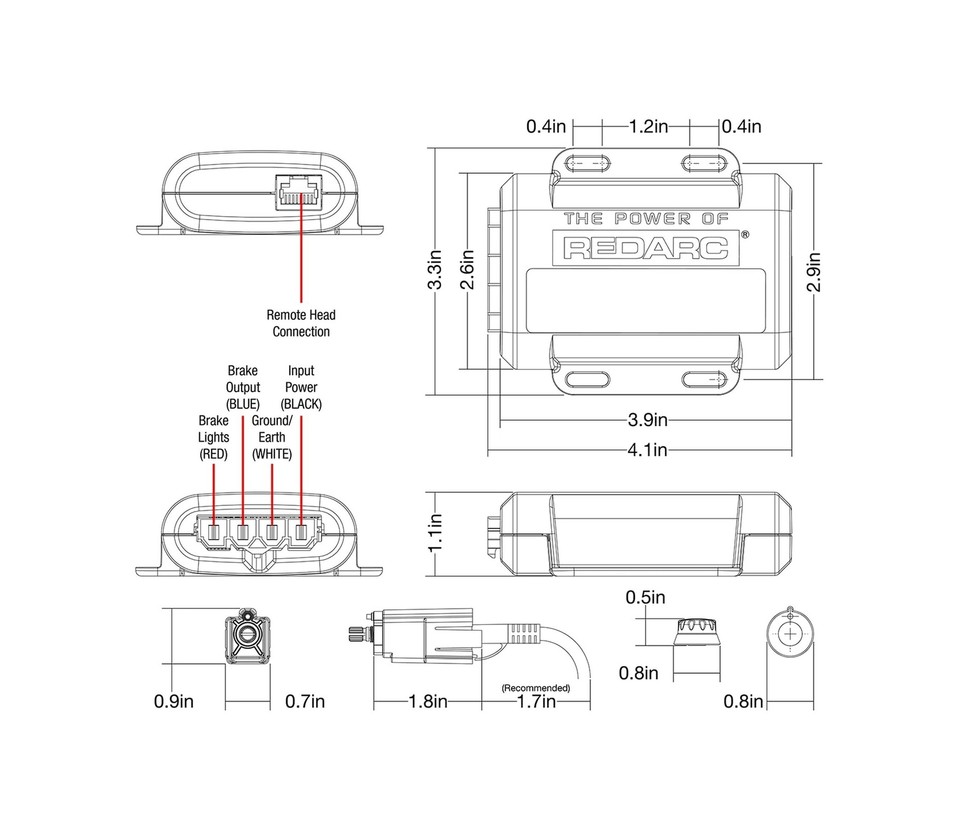 REDARC Tow-Pro Liberty Electric Trailer Brake Controller Kit, Everyday ...
