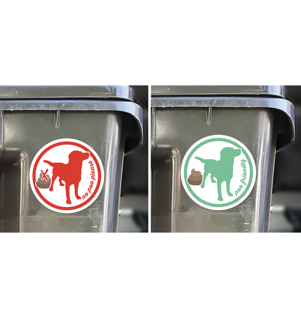 Trash Can Sticker - No Dog Poo / Poo-Friendly | eBay