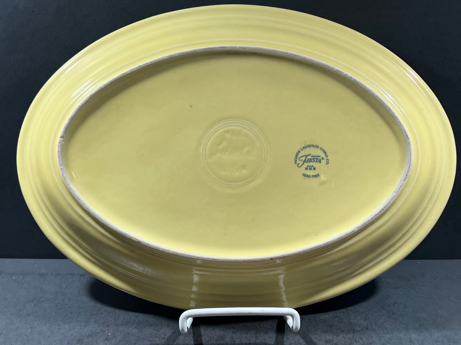 Fiestaware Fiesta 13 1/2" Yellow Large Oval Serving Platter - shows ...