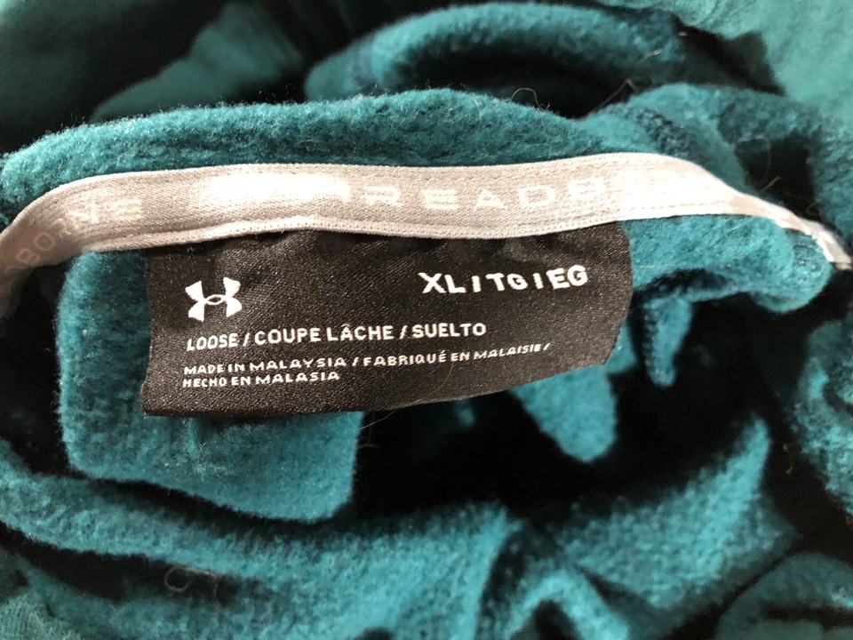 Under Armour Threadborne Loose Long Sleeve Pullover X-Large Green Black ...