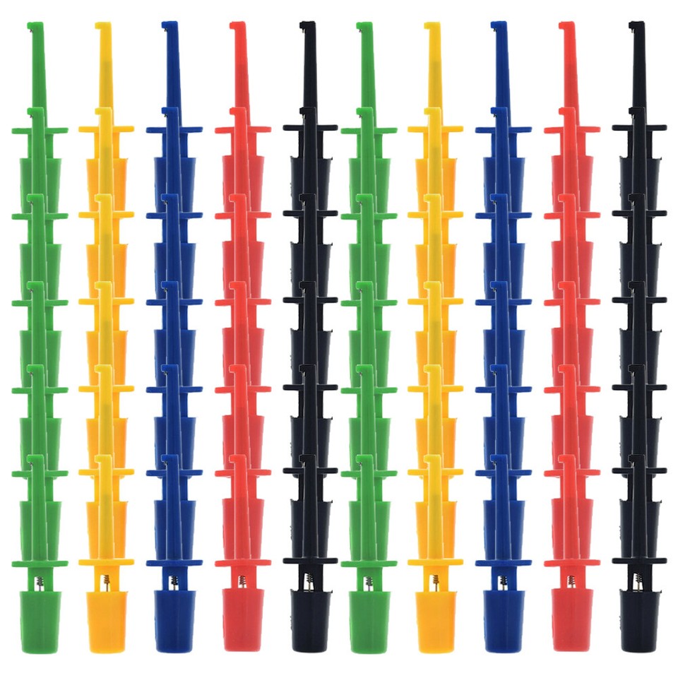 Lot Hook Clip Mini Grabber Test Probe Lead Wire Kit For Multimeter Test ...