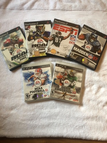 Lot of (5) PS2 and 3 Football games. NCAA Football 02, 05 (ps2). 11 ...