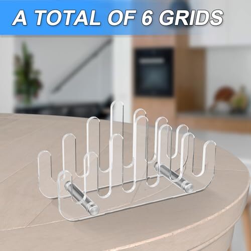 Clear Acrylic Coaster Holder, 7 Grids Anti Slip Coaster Organizer ...