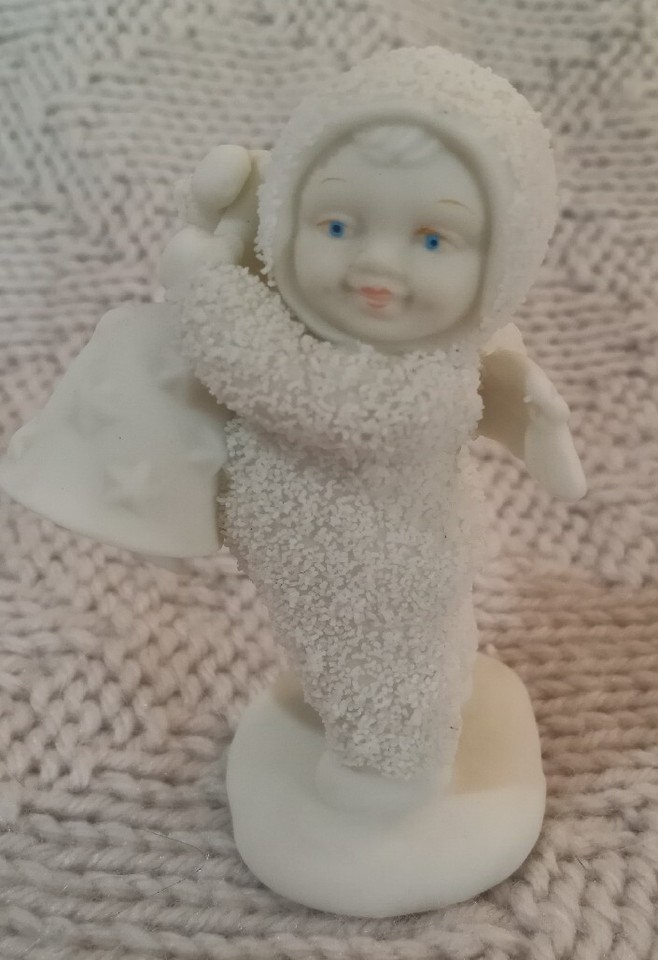 Dept 56 Winter Tales Of The Snowbabies Pair of Angel Figurines Bell | eBay