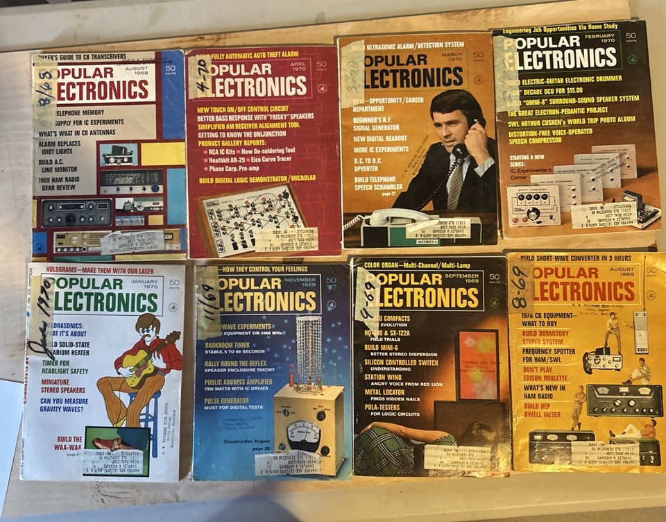 Lot of 10 Vintage Popular Electronics Magazines | eBay
