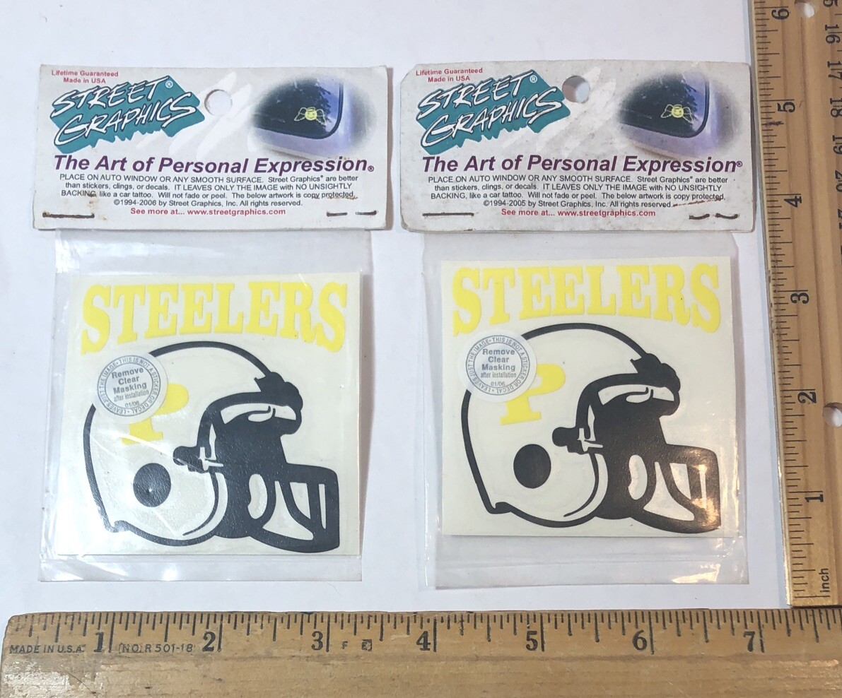 Lot Of 2 Pittsburgh Steelers Logo Decal Sticker NFL Football Helmet | eBay