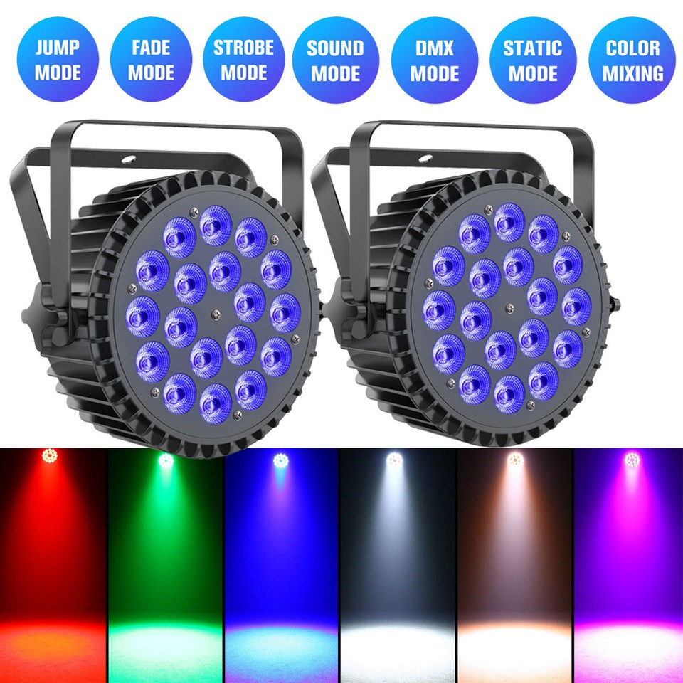 270W PAR Lights RGBW UV 18LED Stage Lighting DJ Disco Party Club Show ...