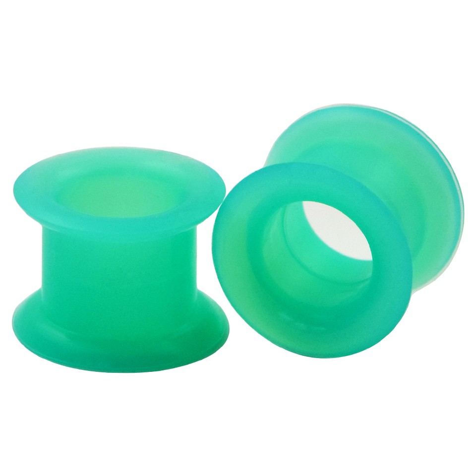 PAIR-LARGE FLARE SOFT Silicone Ear Skins-Ear Gauges-Thick Ear plugs-Ear ...