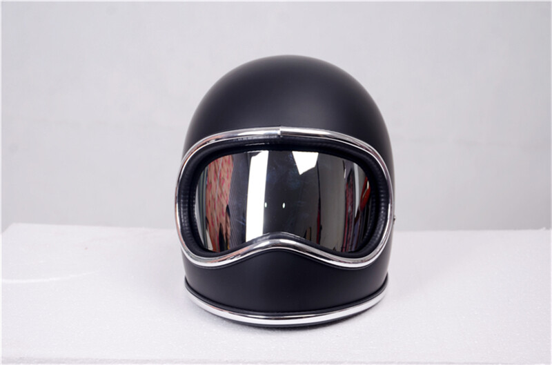 Full Face Motorcycle Helmet Retro Style Rider Small Helmet with Shield ...