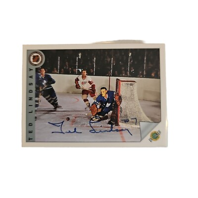 1992/93 ULTIMATE NHL HOCKEY CARD #70 TED LINDSAY NM SHARP!! AUTO ...