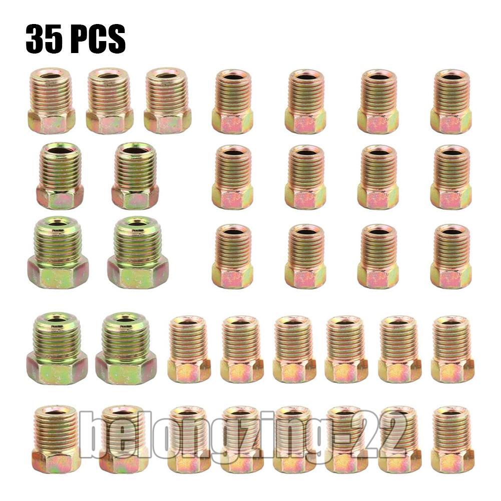 Brake Line Fittings Assortment For 3/16" and 1/4" Tube Fitting Kit Nuts ...