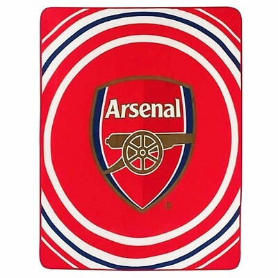 Giant Arsenal FC Football Crest Fleece Blanket/Sofa Throw (125cm x ...