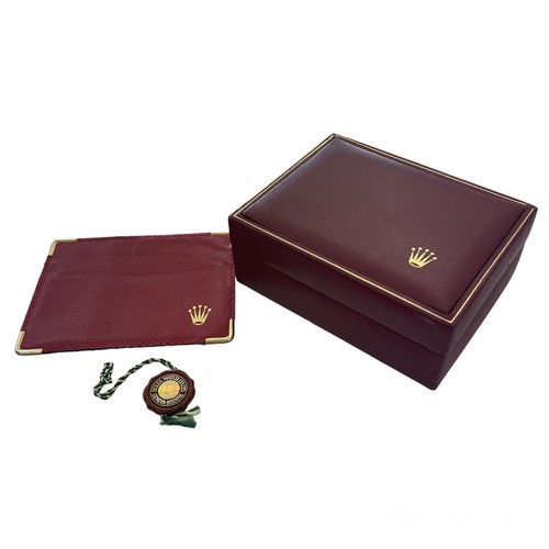 Rolex Red Watch Box Leather card holder Red Rolex tag 14.00.08 Vintage ...