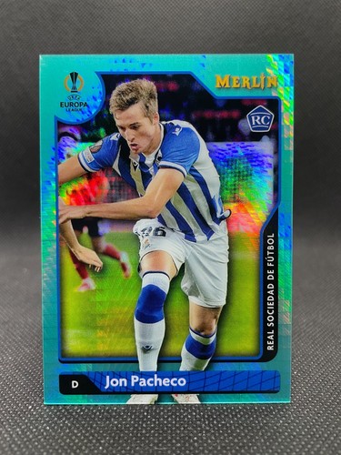 JON PACHECO 2021 TOPPS MERLIN CHROME UEFA AQUA PRISM ROOKIE #23 REAL ...