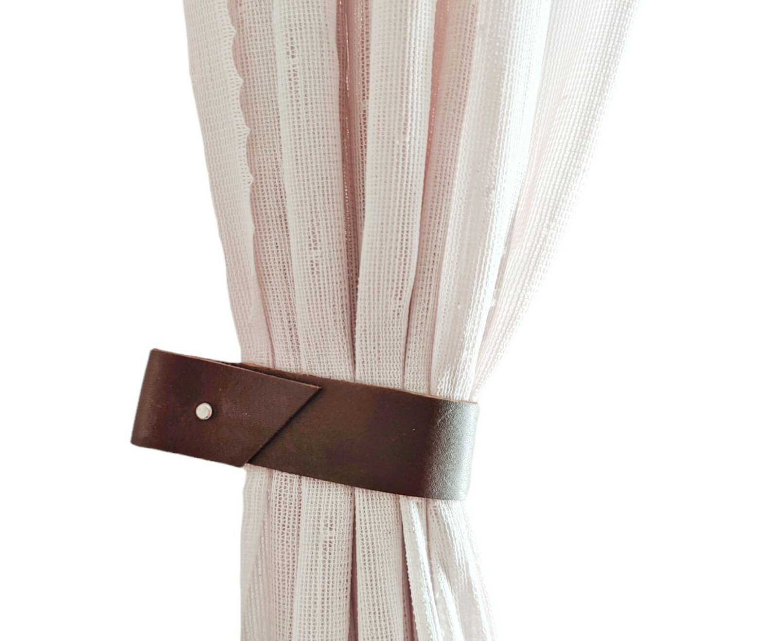 Leather Curtain Rod Holder Strap, Wood Curtain Rod Bracket, Boho ...