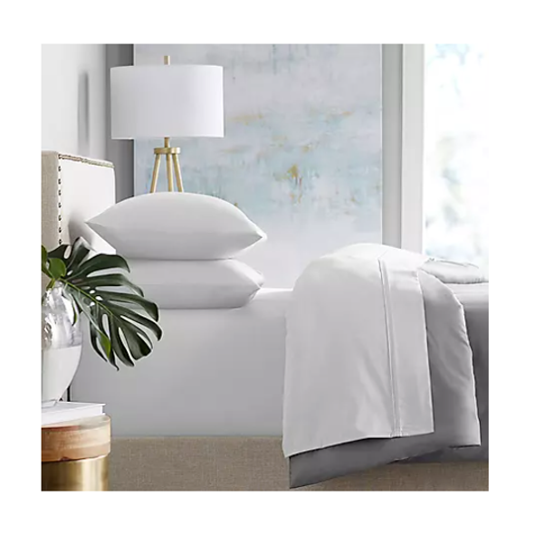 MEMBERS MARK 450 THREAD COUNT 4 PC SHEET SET, KING, WHITE | eBay