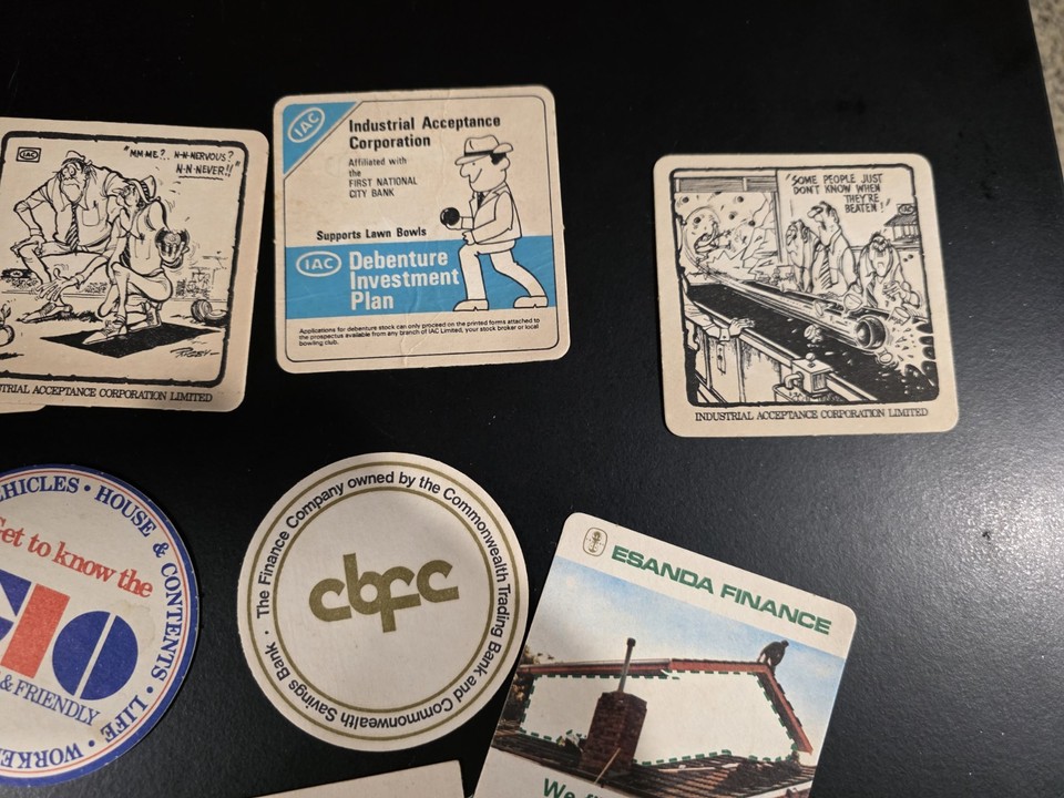 18 x Vintage Australian Bank & Finance Advertising Coasters – Banks ...