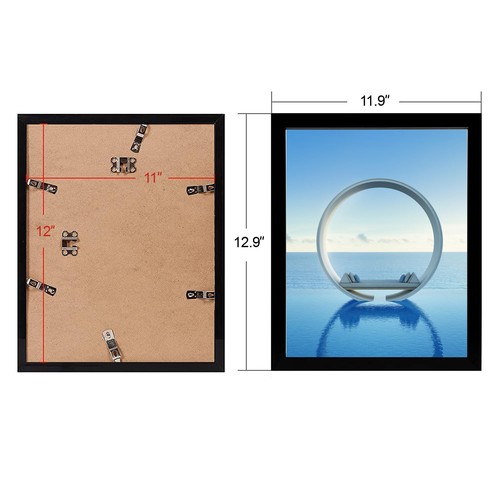 11x12 Black Picture Frame, Wall Mounting Horizontally or Vertically ...