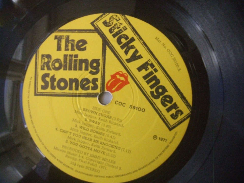 ROLLING STONES STICKY FINGERS 1971 1st+INSERT RARE CLIX ZIP STUNNING ...
