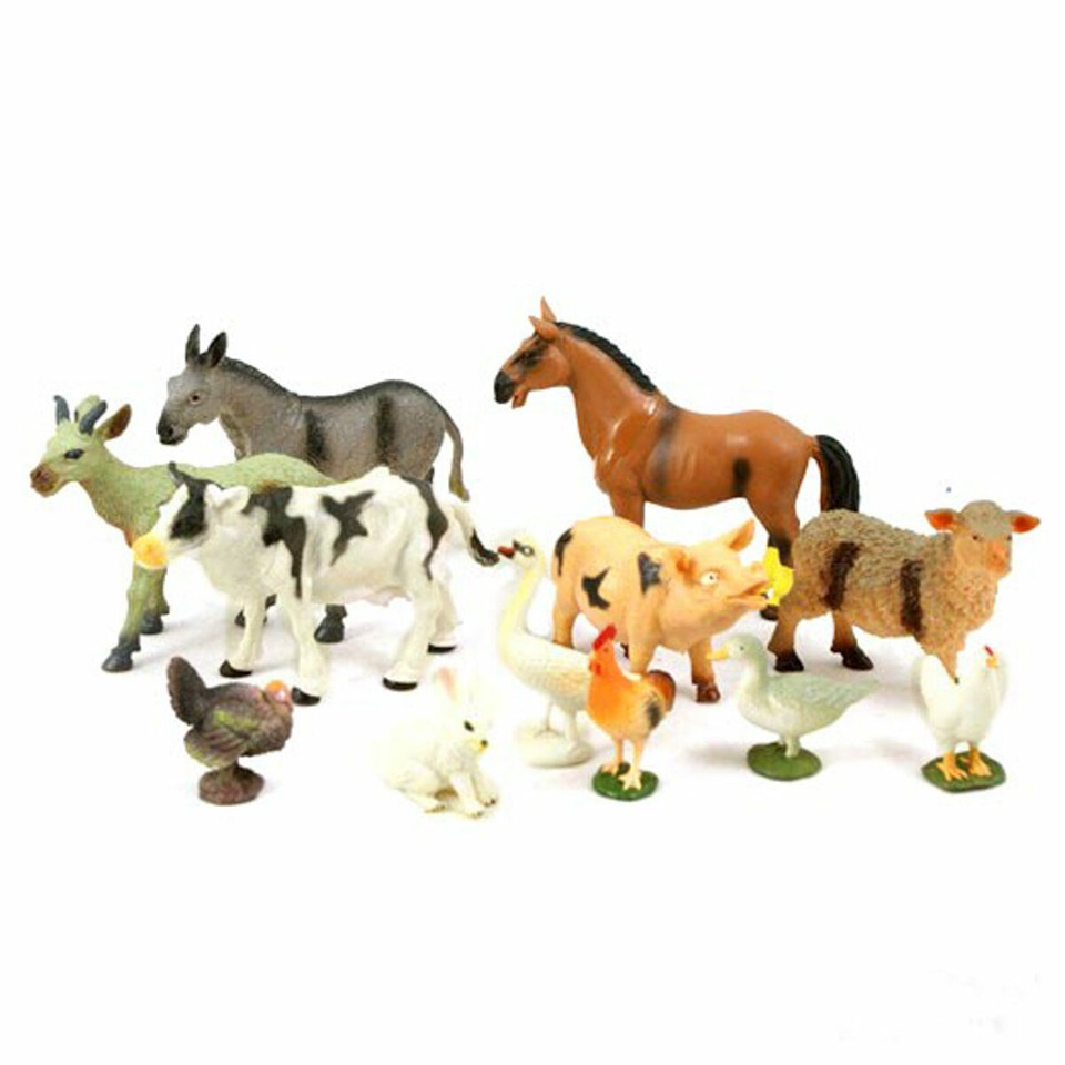 Peterkin My Farm Plastic Farm Animals Figures Set 12 Pieces | eBay