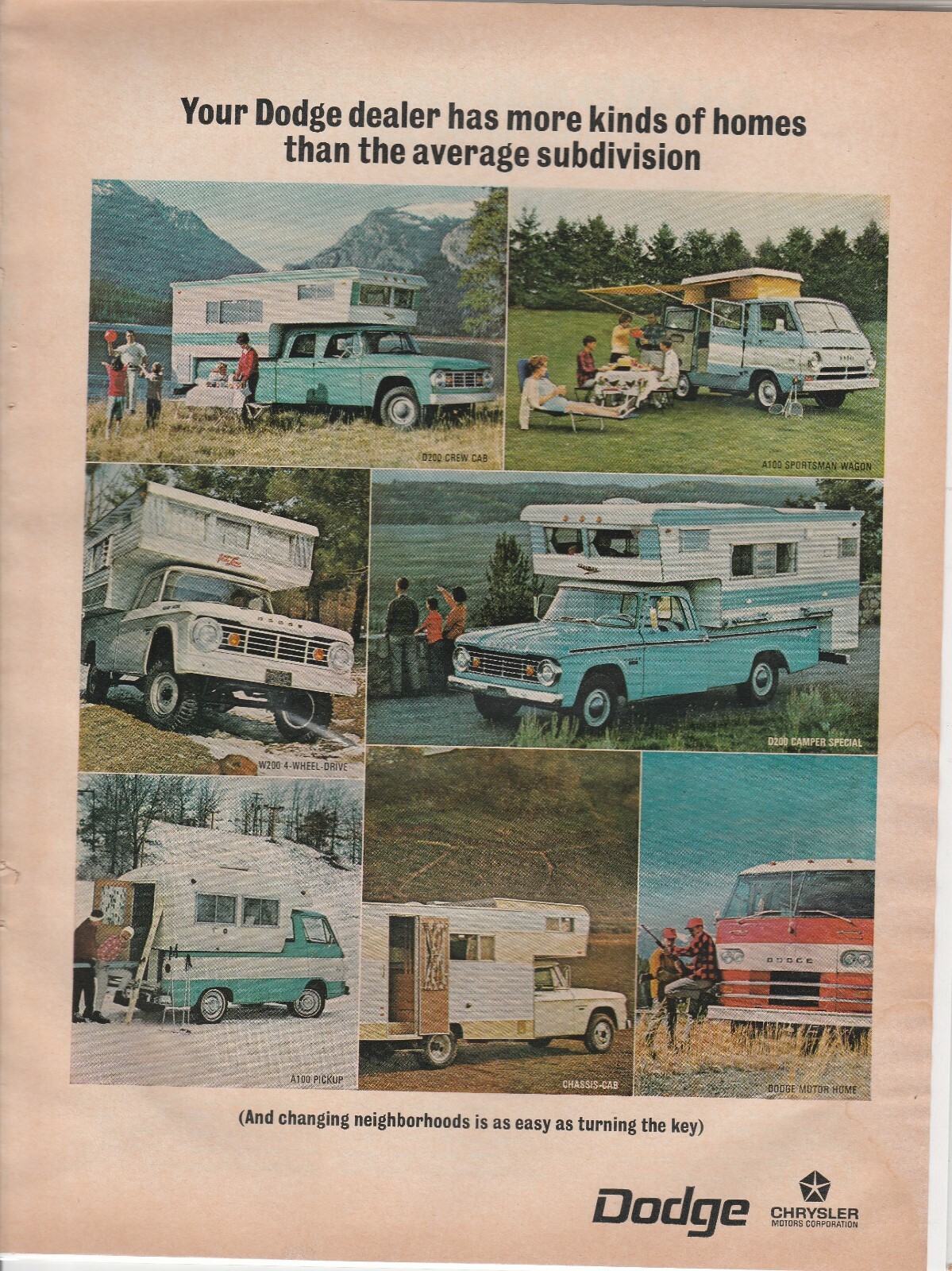 Original 1967 Dodge Magazine Ad " More Kinds Of Homes Than A ...