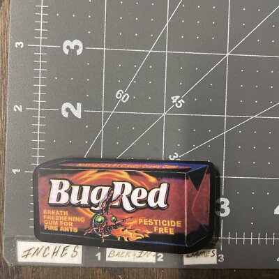 Sm. Bug Red Big Red Gum Parody Humor Sticker For Guitar Skateboard ...