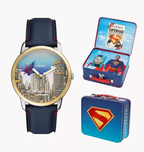 Superman x Fossil Wrist Watch METROPOLIS LE1208SET 42mm Limited Edition ...